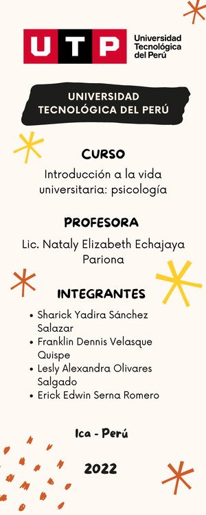 Informe- Personalidad - INFORME 1 DE FILIACION a. Apellidos y nombres ...