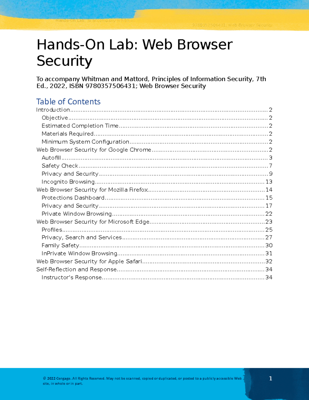 Hands-On-Lab Module-02 Web-Browser-Security - 9780357506431; Web ...