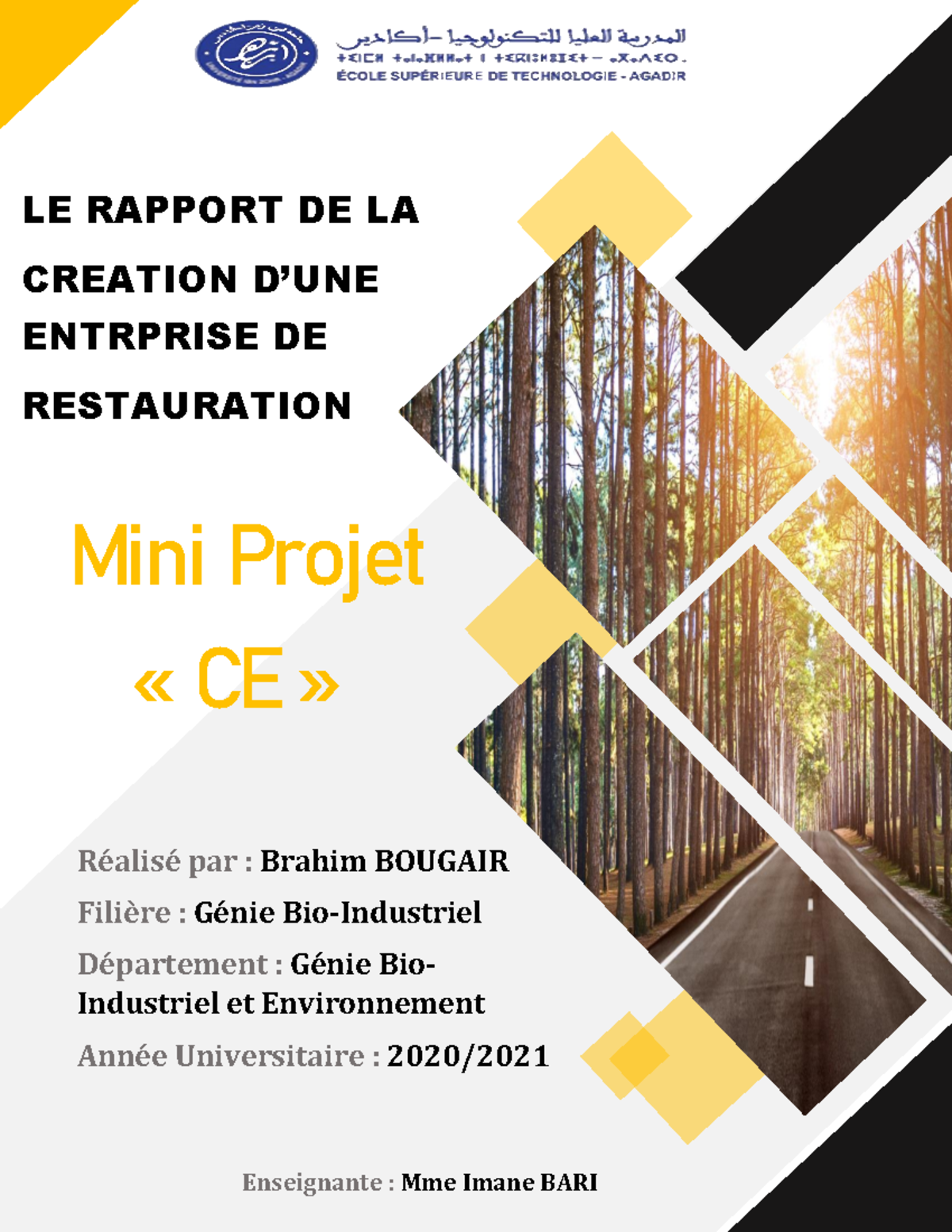 Mini projet culture d'entreprise - ####### 1 LE RAPPORT DE LA CREATION ...
