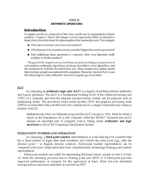 Unit-2 - Unit-2 - CS6303 – COMPUTER ARCHITECTURE LESSION NOTES UNIT II ...