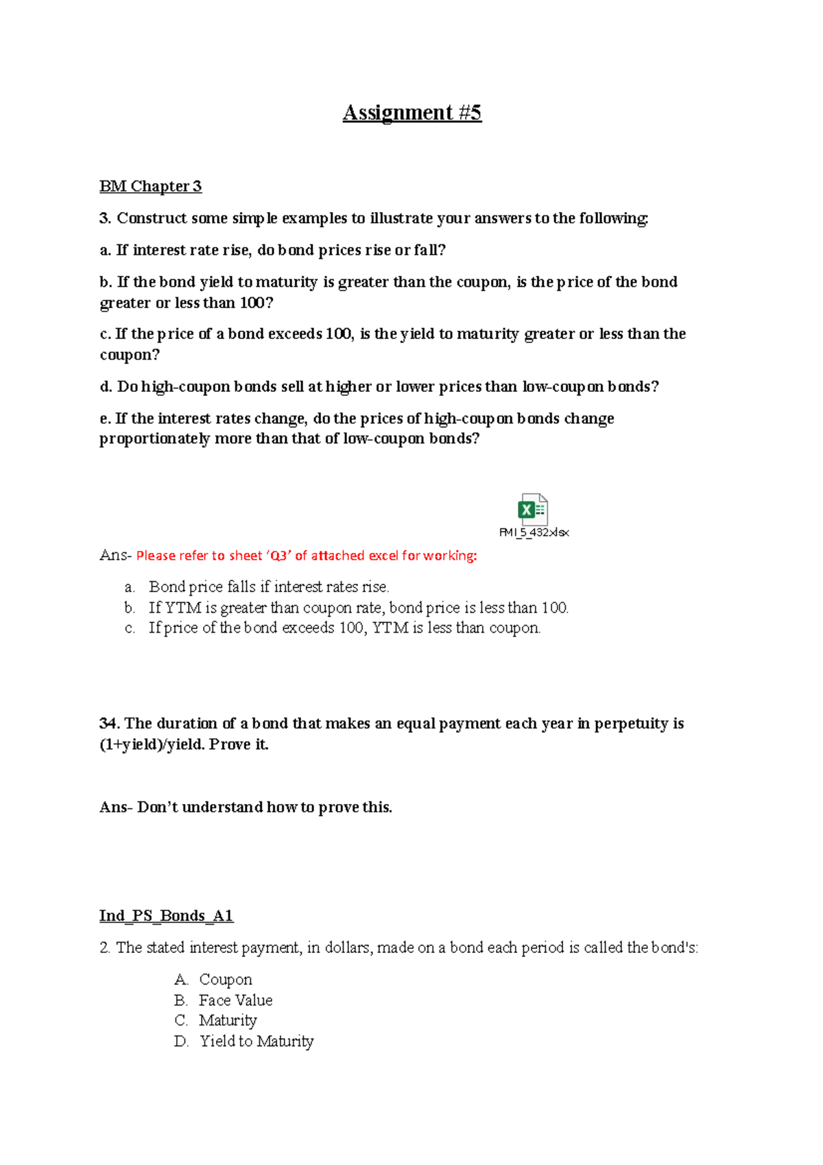 432 5 - FMI assignment - Assignment BM Chapter 3 Construct some simple examples to illustrate ...