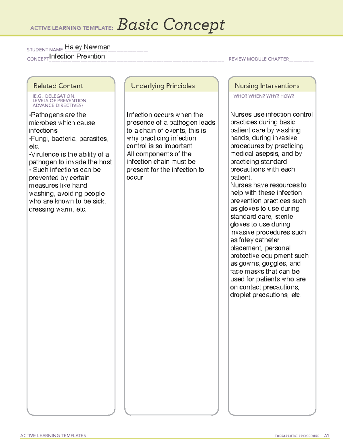 Clinical Worksheet Example for Child Health Nursing - ACTIVE LEARNING ...