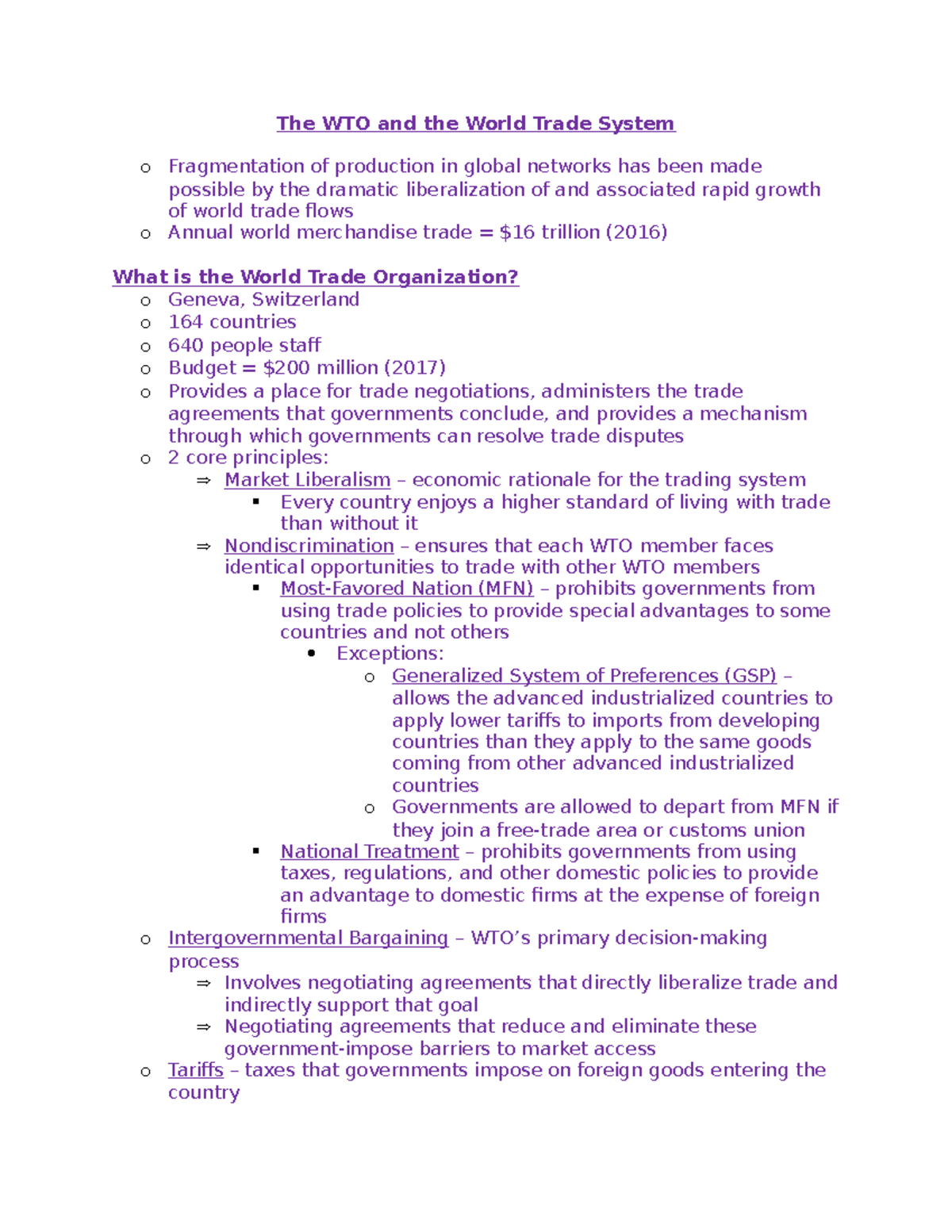 Chap 2 - The WTO and the World Trade System - The WTO and the World ...