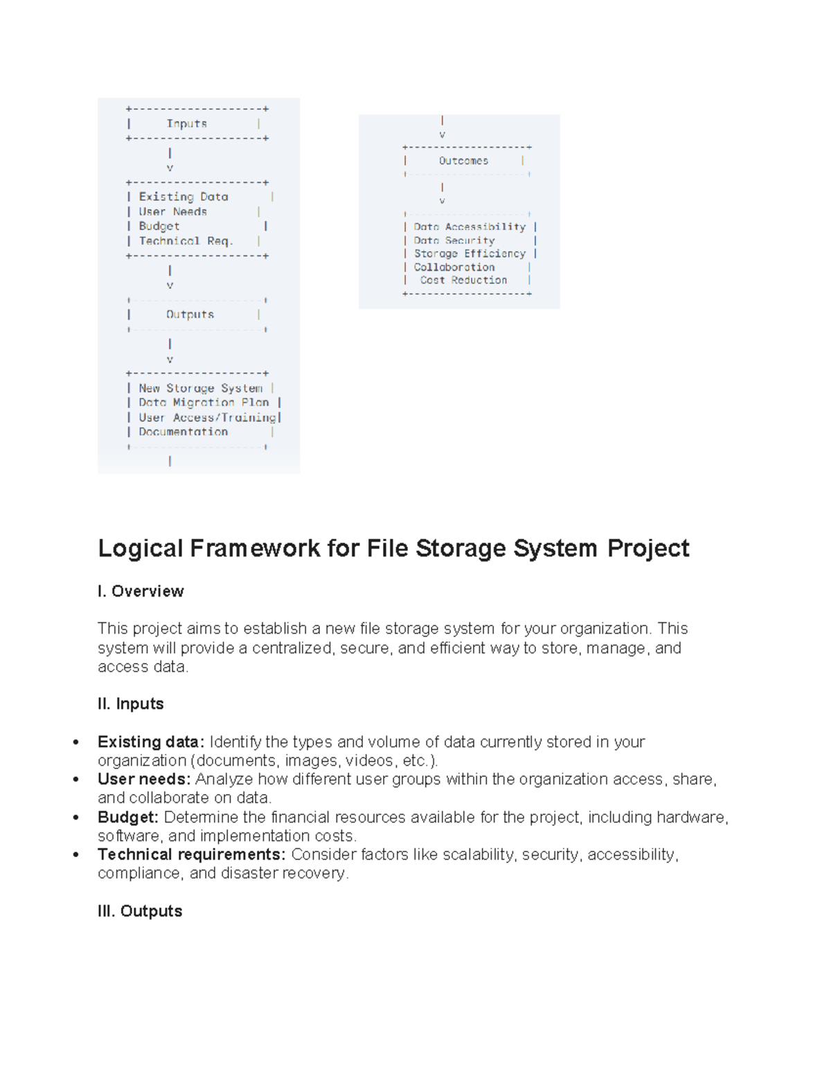 Logical Framework for File Storage System Project - Overview This ...