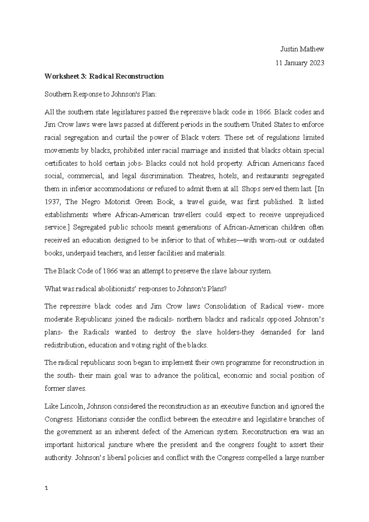 Reconstruction 3 - M hey whashup - Justin Mathew 11 January 2023 ...