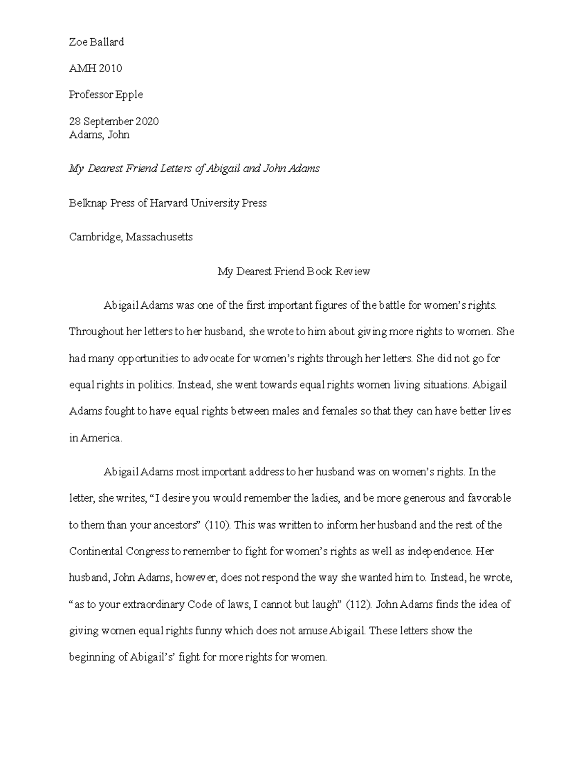 My Dearest Friend - Professor Michael Epple Book Review - AMH 2010 ...