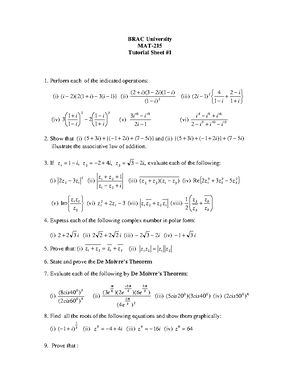 Inbound 8449150410891756350 - Complex Variables and Laplace Transformations - Studocu