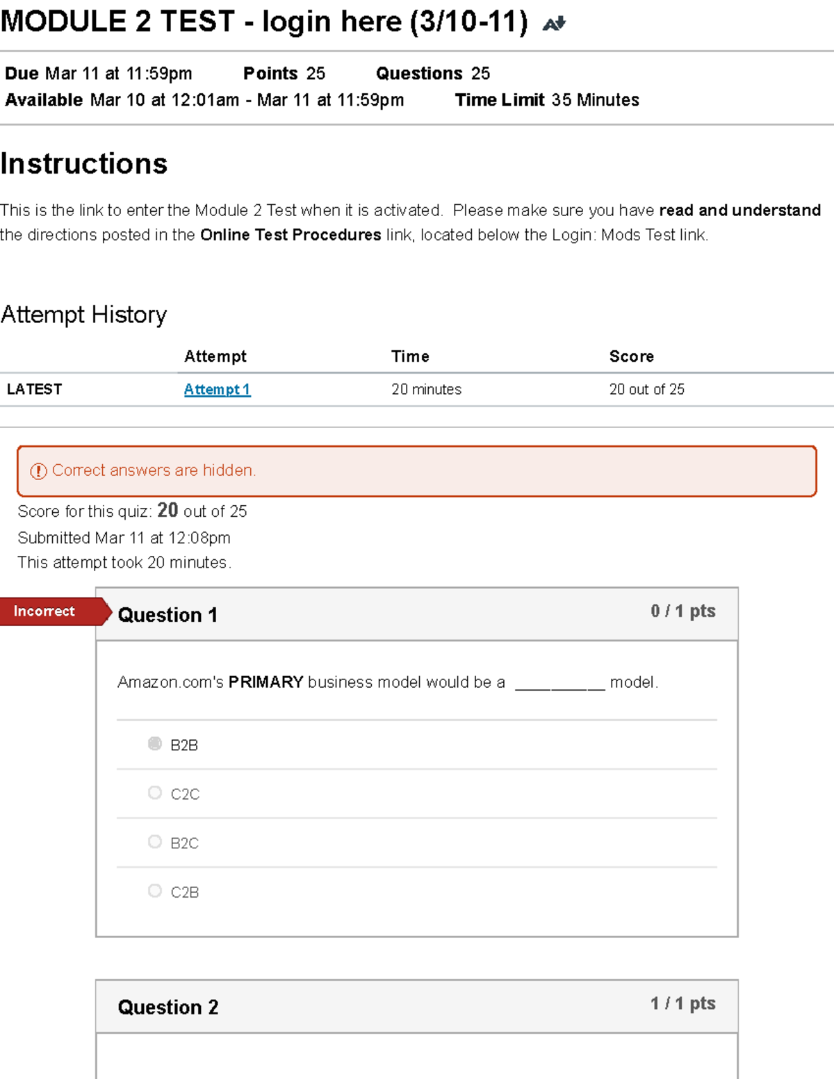 Module 2 TEST - login here (3 10-11) GBUS 5 - Introduction to Business ...