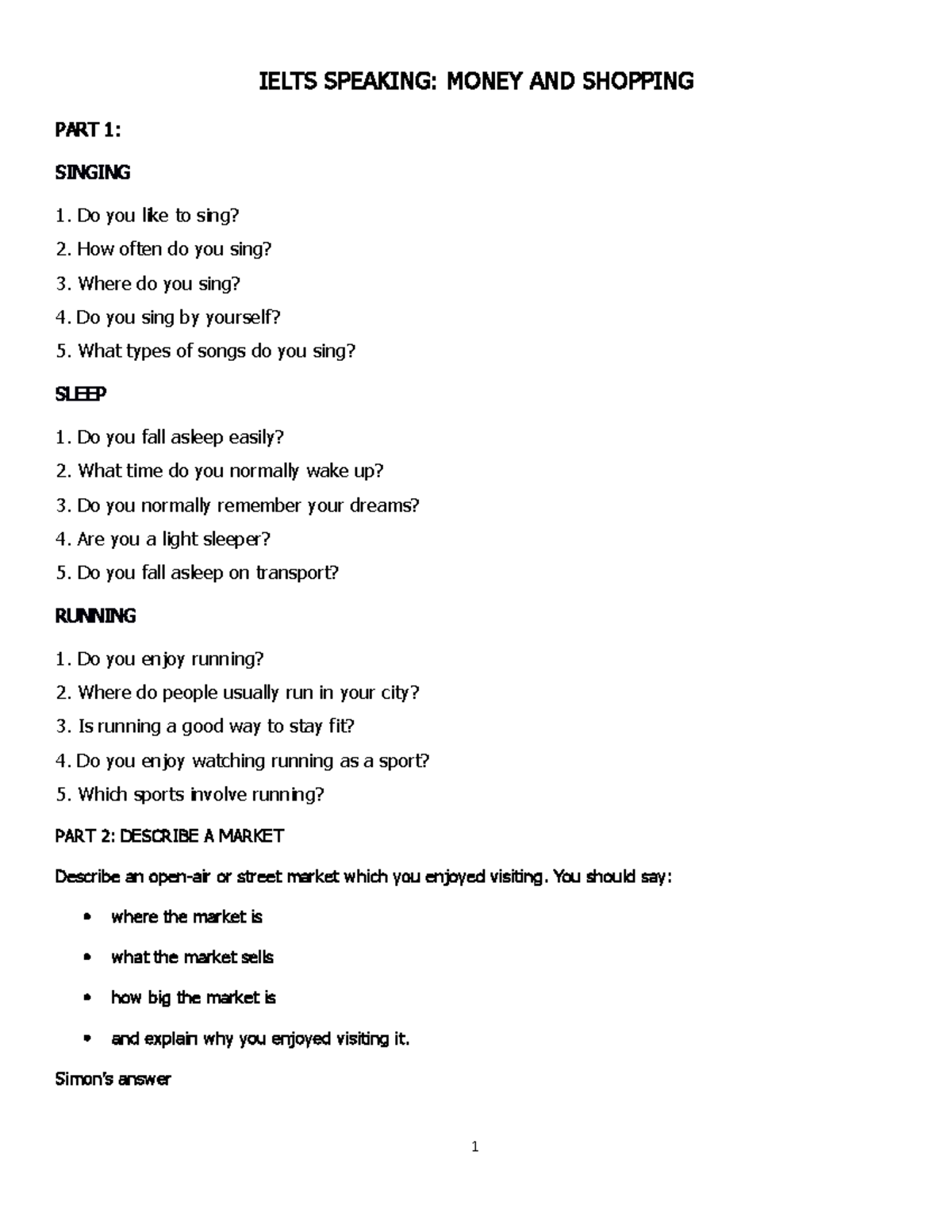 2. Money and shopping Ielts Speaking - IELTS SPEAKING: MONEY AND ...