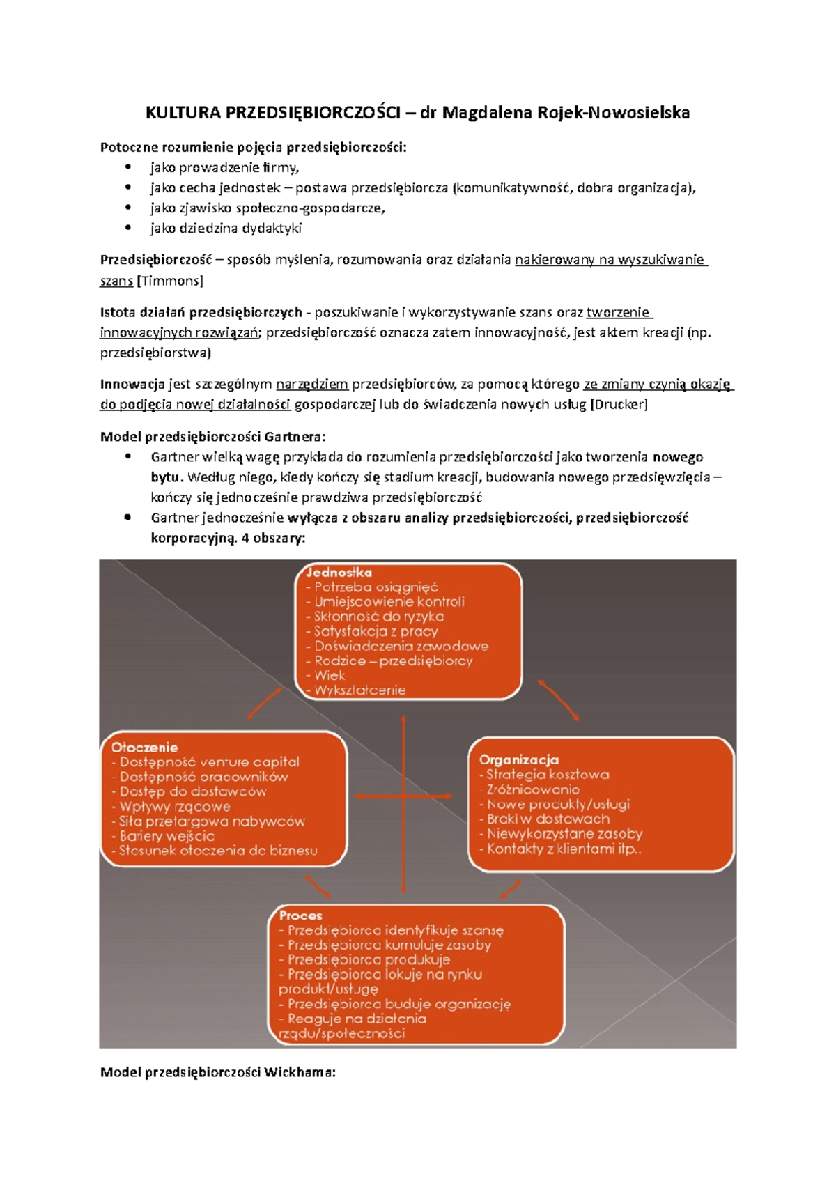 Kultura przedsiębiorczości - wykład - KULTURA PRZEDSIĘBIORCZOŚCI – dr ...