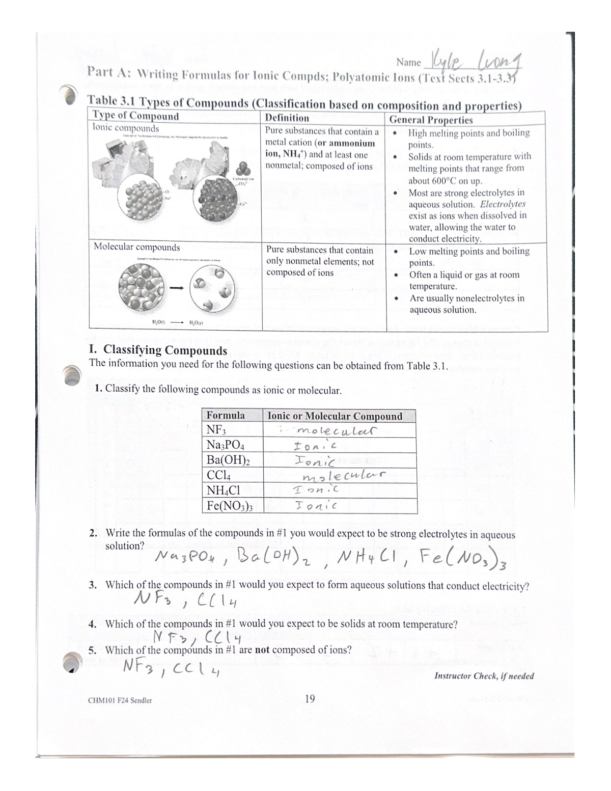 Part A Writing Formulas for lonic Compds; Polyatomic Ions (Text Seets 3 ...