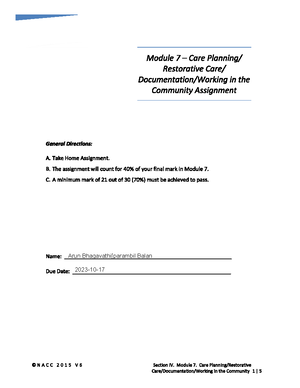 Module 10 Assisting with medications part 2 Assignment - Module 10 ...