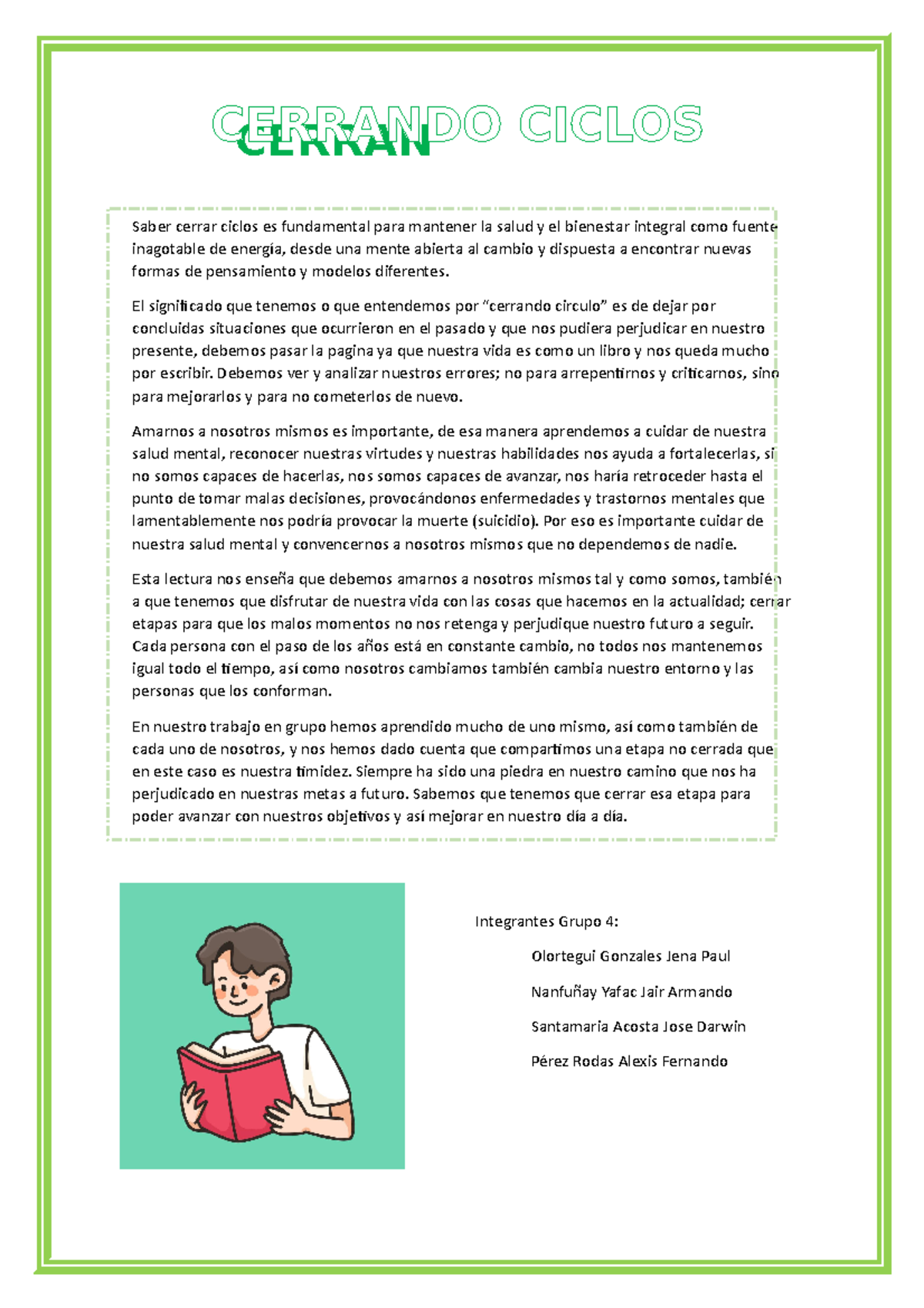 Cerrando Ciclos - Saber cerrar ciclos es fundamental para mantener la ...