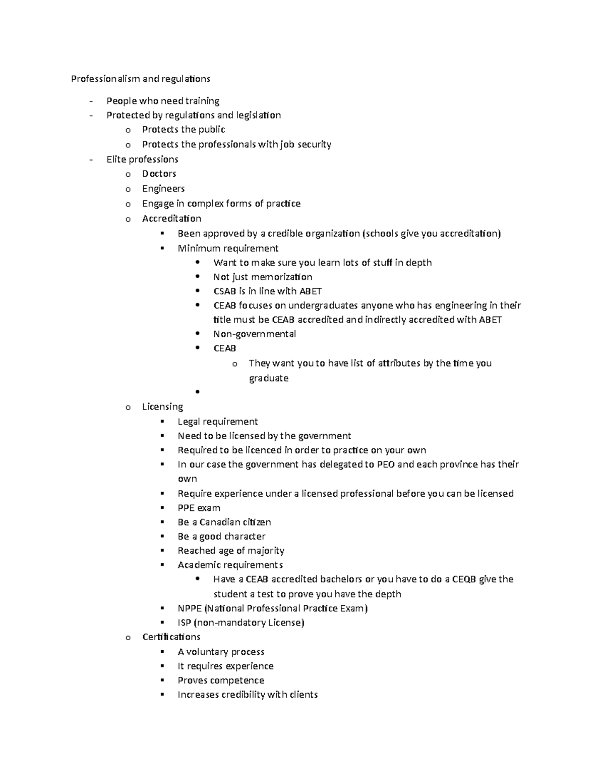 Professional practice lecture 1 - Professionalism and regulations ...