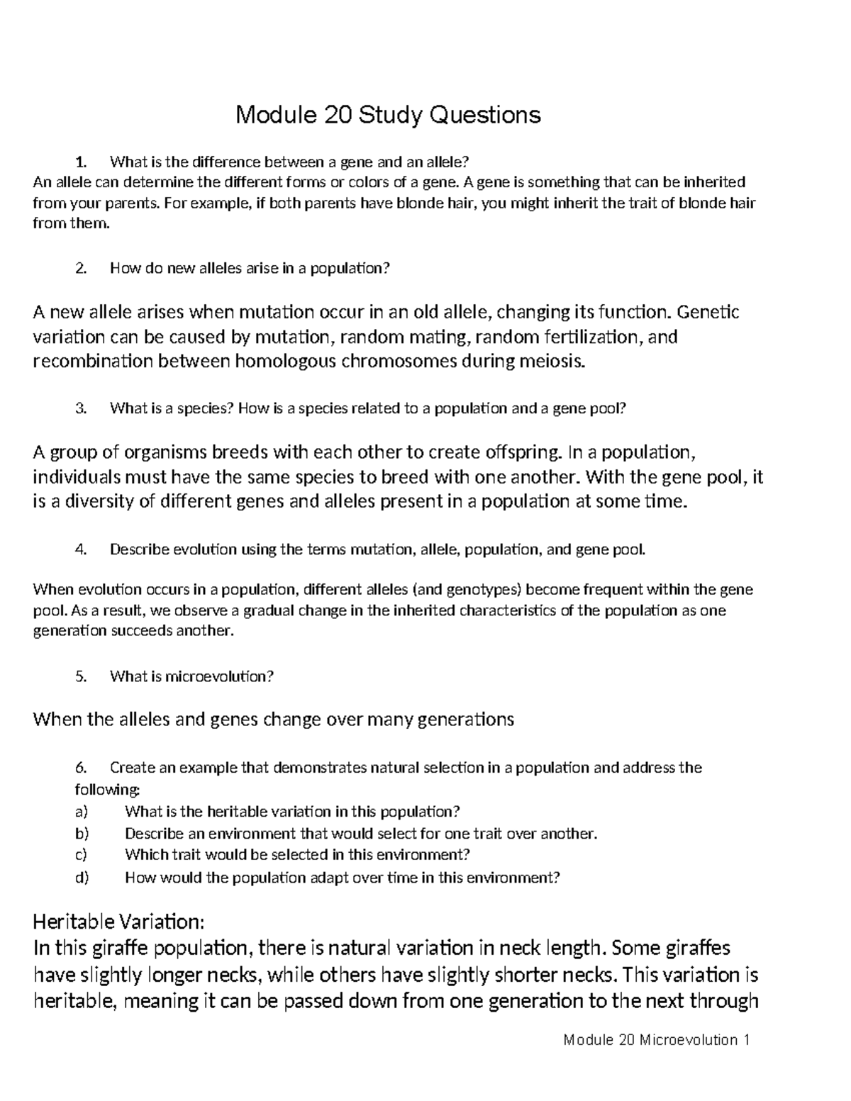 C190.v3 module 20 study questions - Module 20 Study Questions 1. What ...
