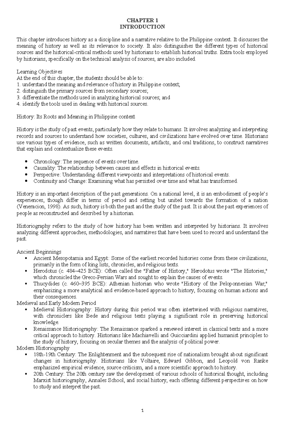 Chap-1 - Notes - CHAPTER 1 INTRODUCTION This chapter introduces history ...