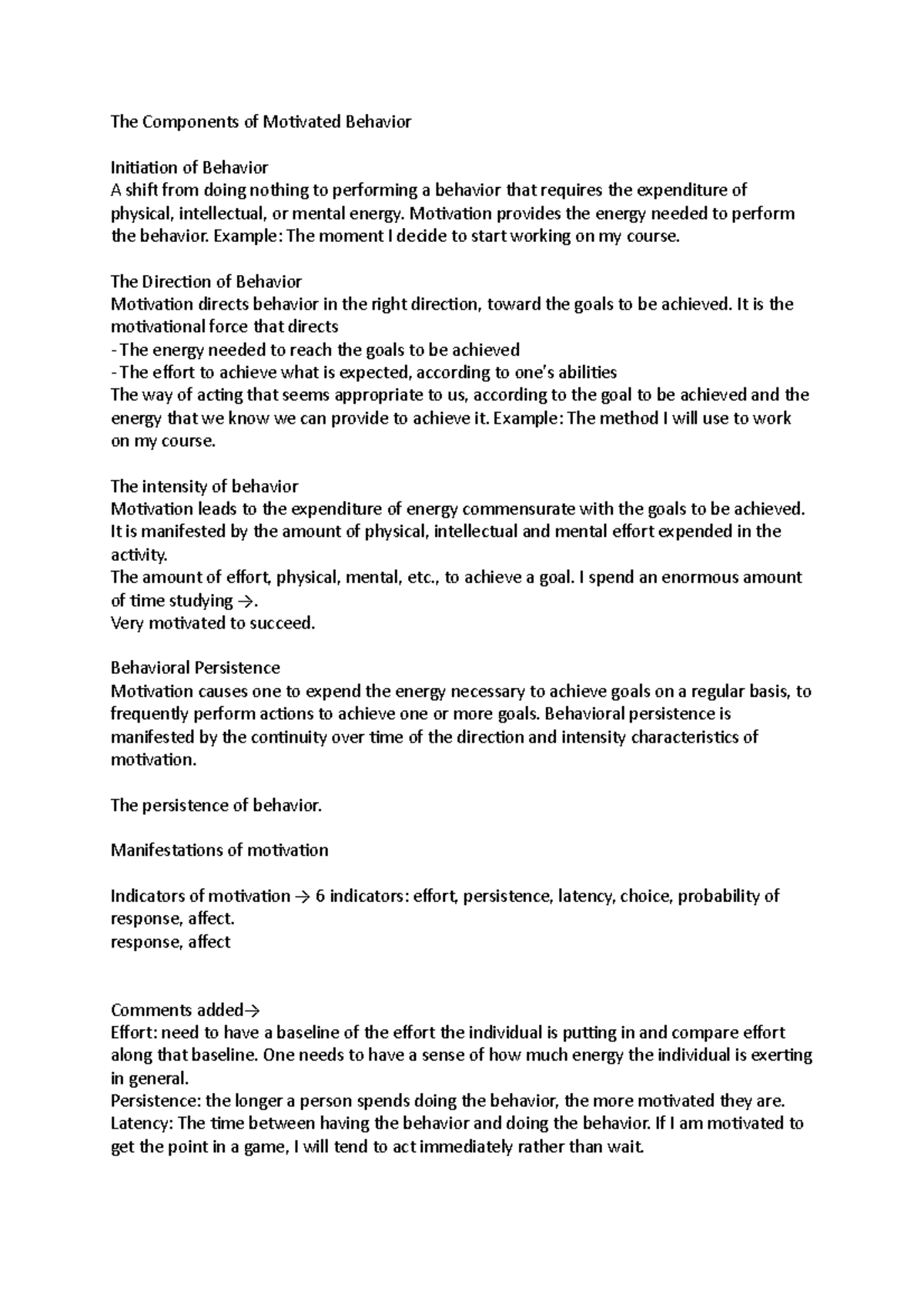 The Components of Motivated Behavior - The Components of Motivated ...