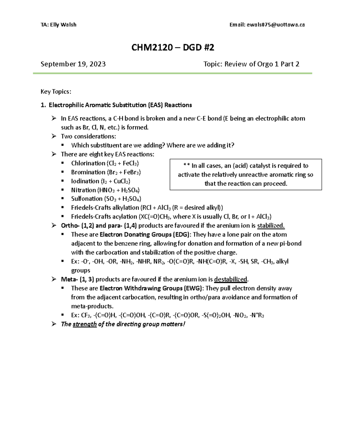 DGD #2 - Orgo 1 Review - Blank - CHM2120 – DGD # 2 September 19 , 2023 ... DGD #2 - Orgo 1 Review - Blank - CHM2120 – DGD # 2 September 19 , 2023 ...