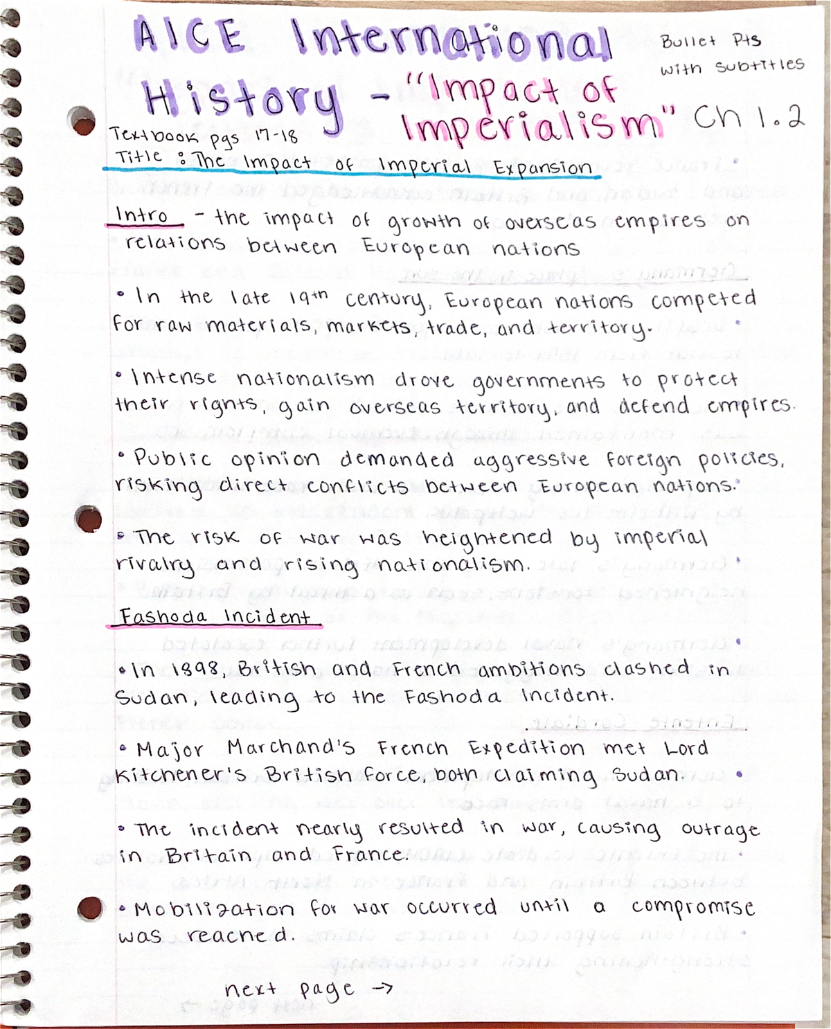 Ch. 1.2 - Intro - "Impact of Imperialism" Textbook pgs. 17 - 18 (Bullet ...