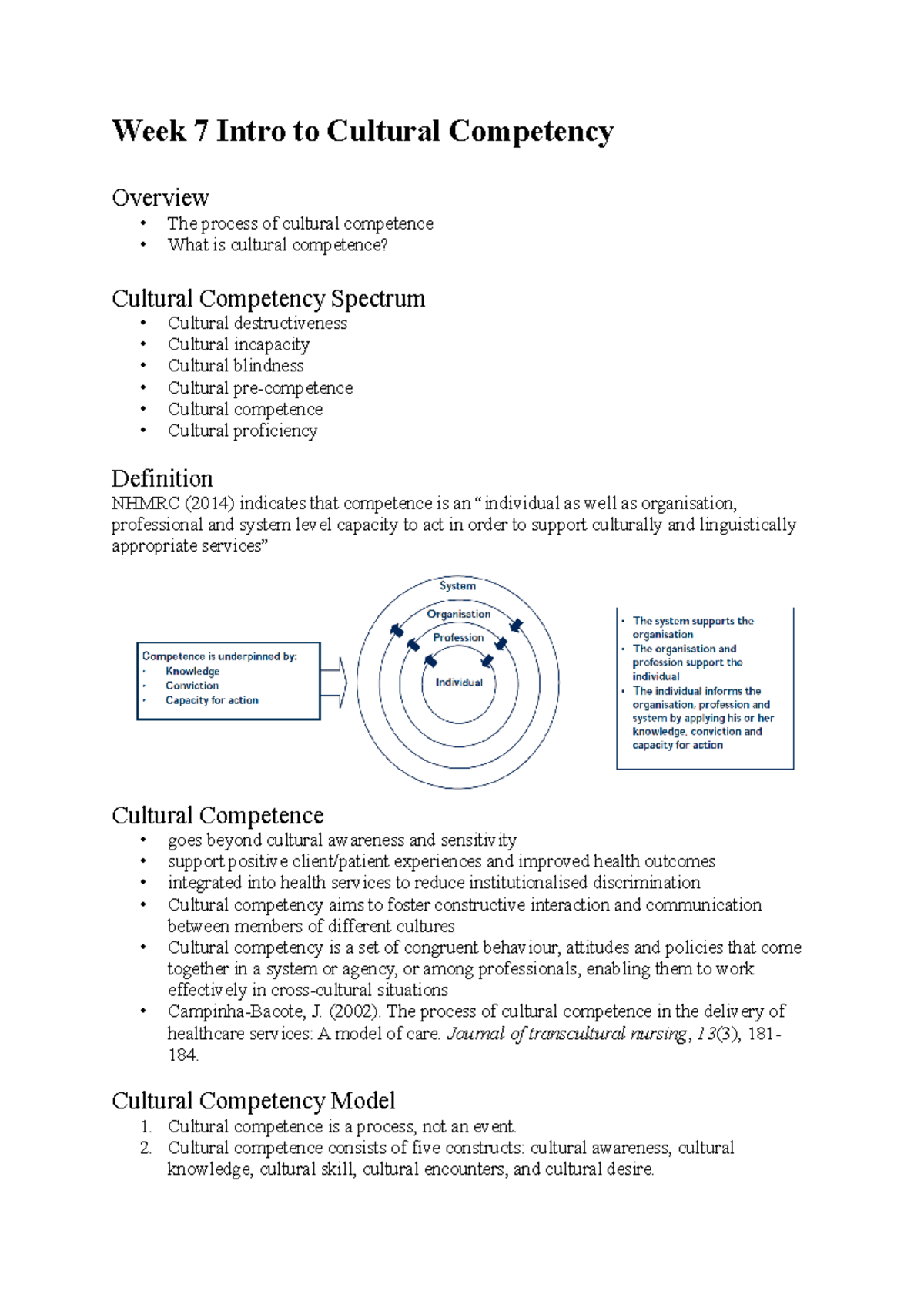 Week 7 Intro to Cultural Competency - Week 7 Intro to Cultural ...