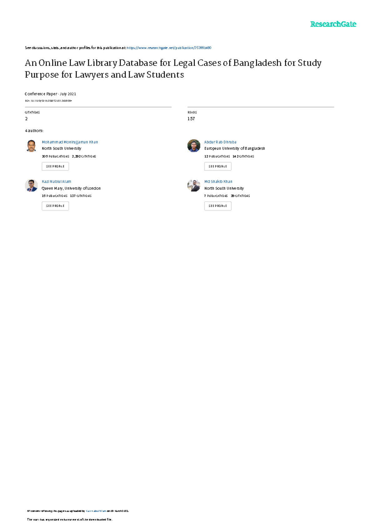 An Online Law Library Database for Legal Cases of Bangladesh for Study ...