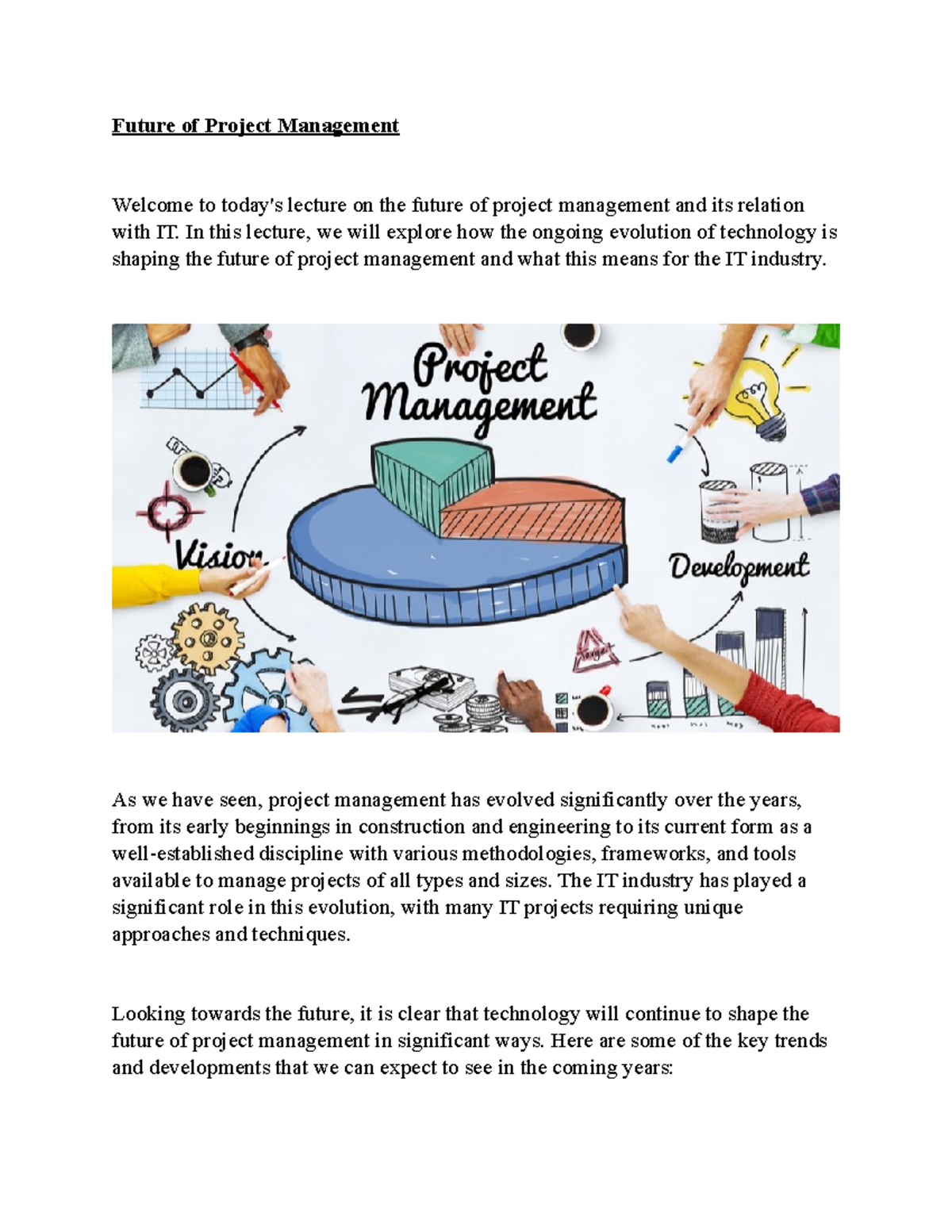 Future of Project Management - Future of Project Management Welcome to ...