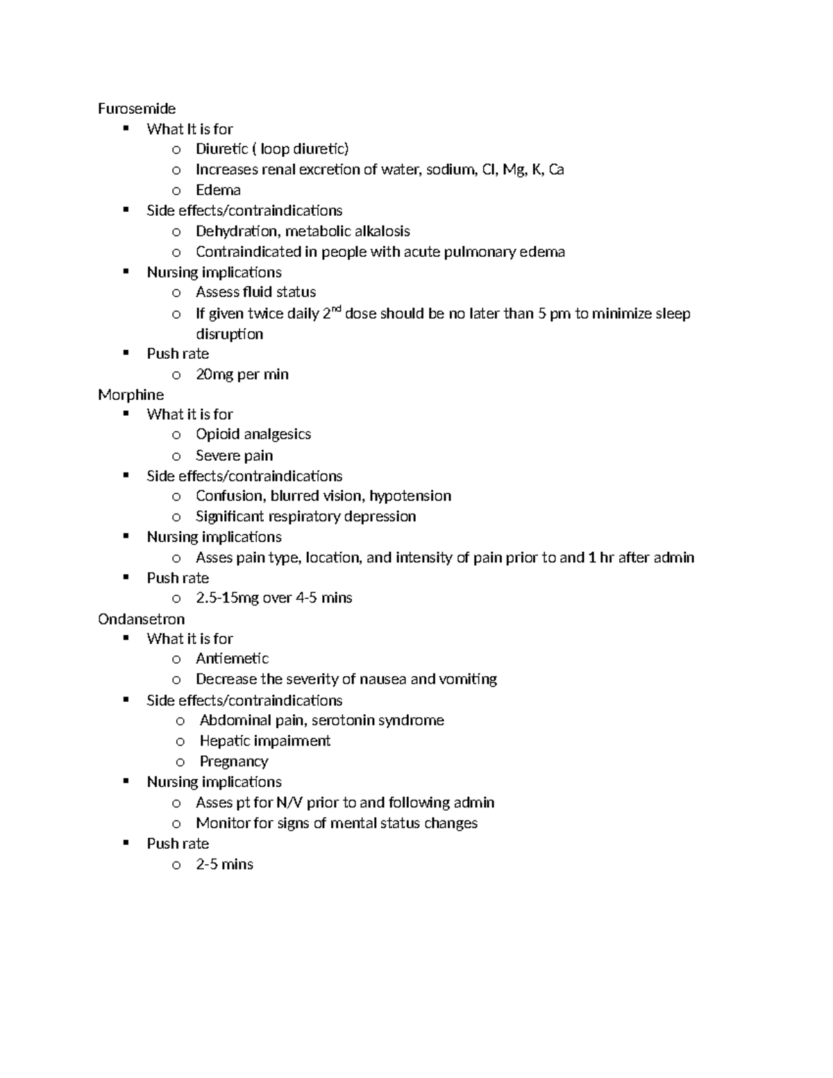 CPE drug cards - exam - Furosemide What It is for o Diuretic ( loop diuretic) o Increases renal ...