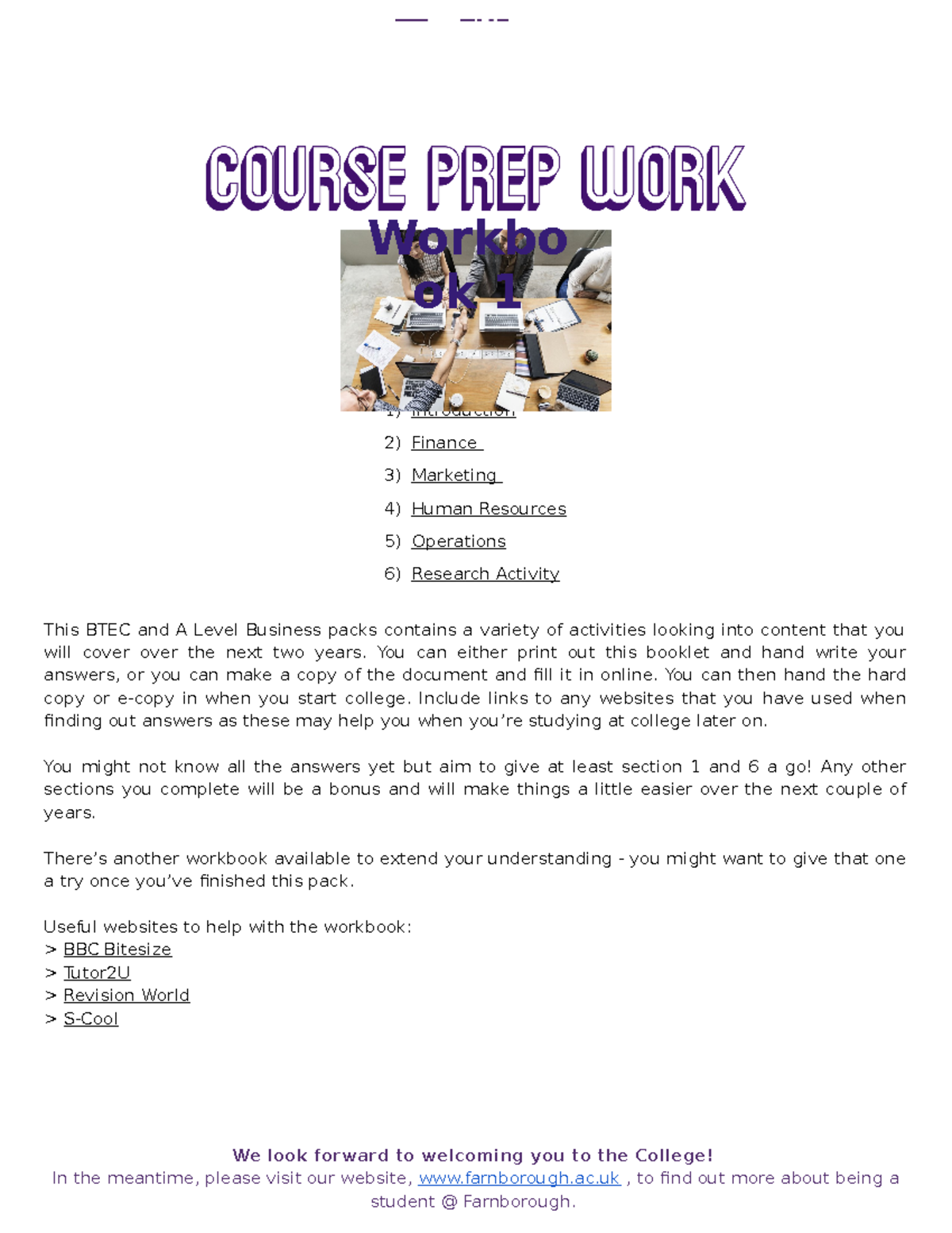 Workbook: Introduction to Business - Studocu