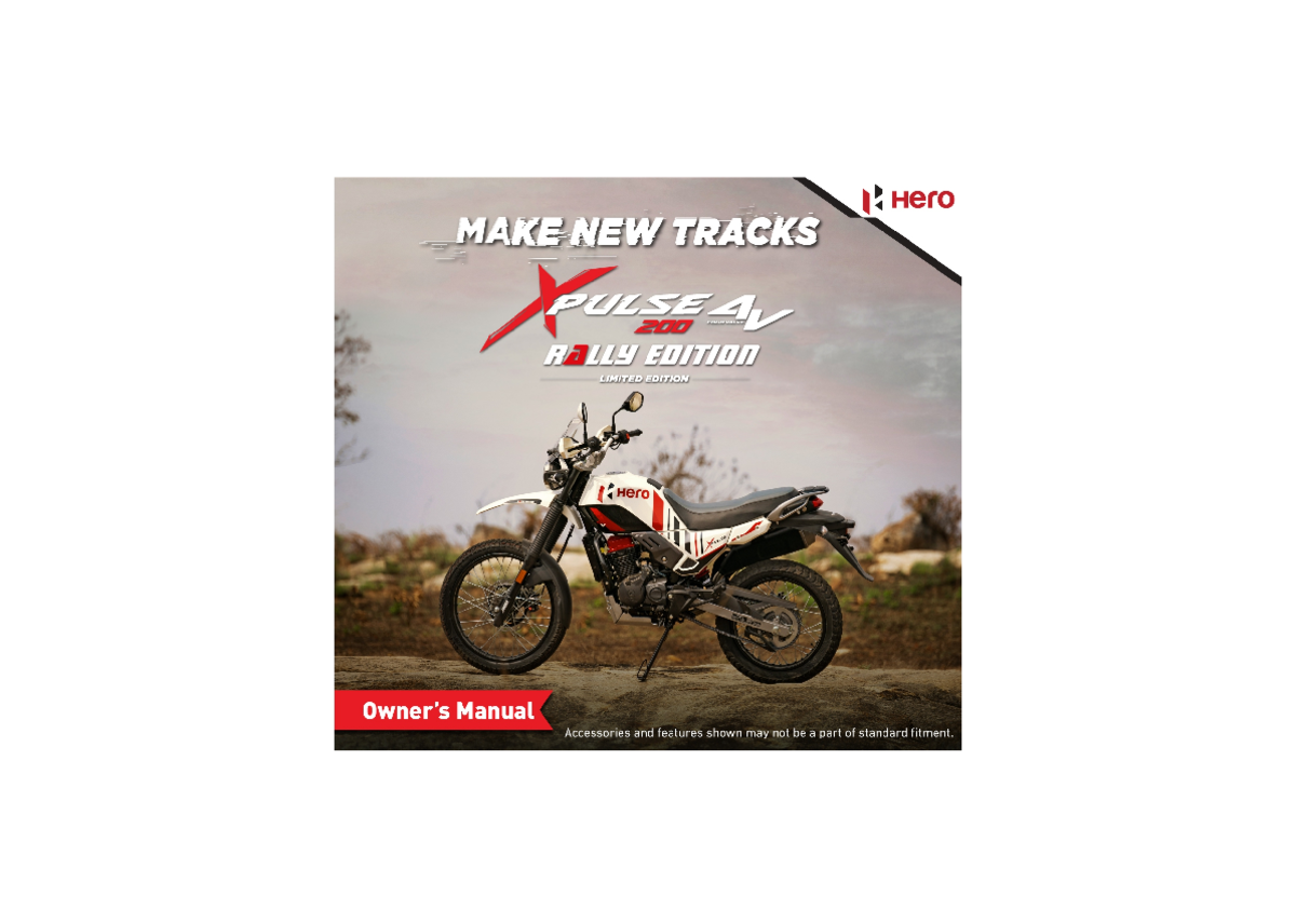 Xpulse 200 4V Rally Edition - PREFACE This vehicle is fitted with a ...