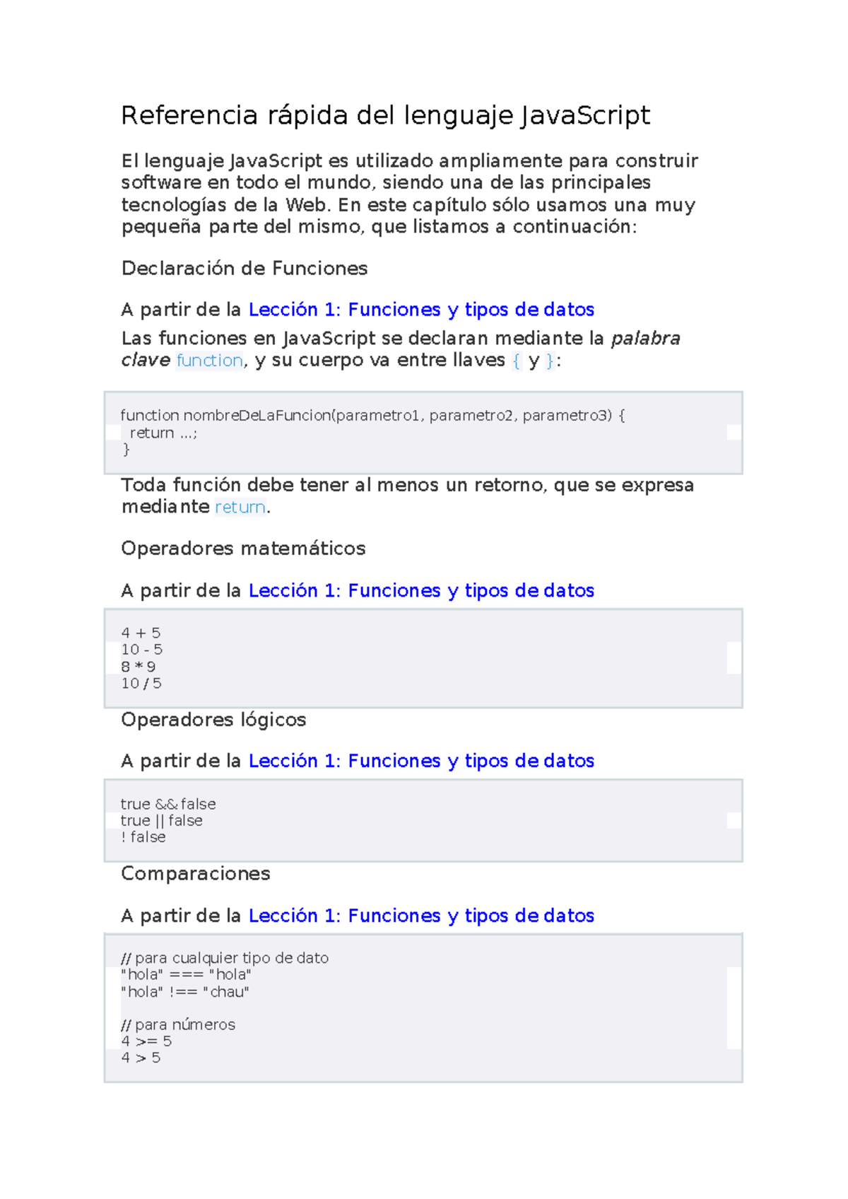 Referencia rápd del lenguaje Java Sc - Referencia rápida del lenguaje ...