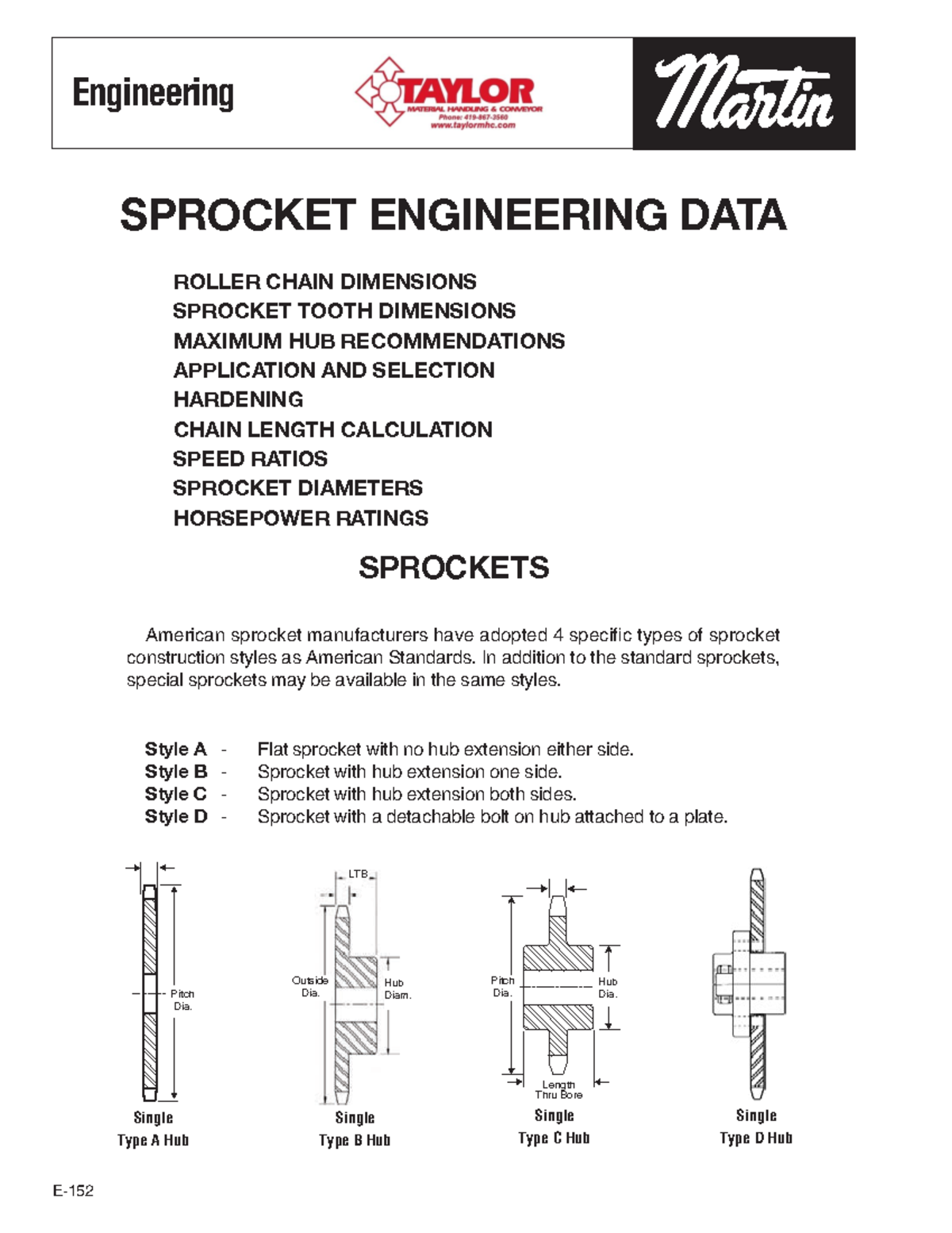 Sprocket-Engineering-Data - Engineering SPROCKET ENGINEERING DATA ...