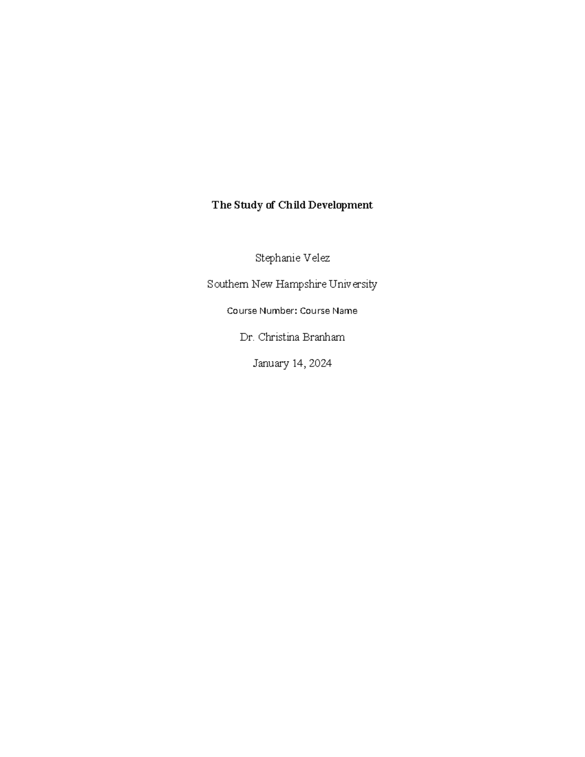 The Study of Child Development - The Study of Child Development ...