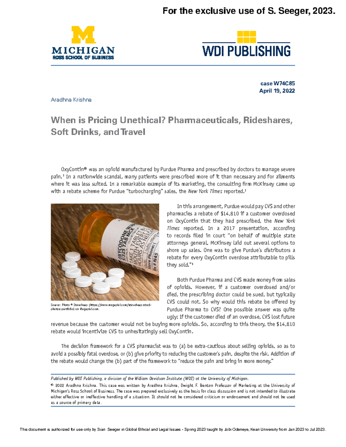 When is Pricing Unethical Pharmaceuticals, Rideshares, Soft Drinks, and ...