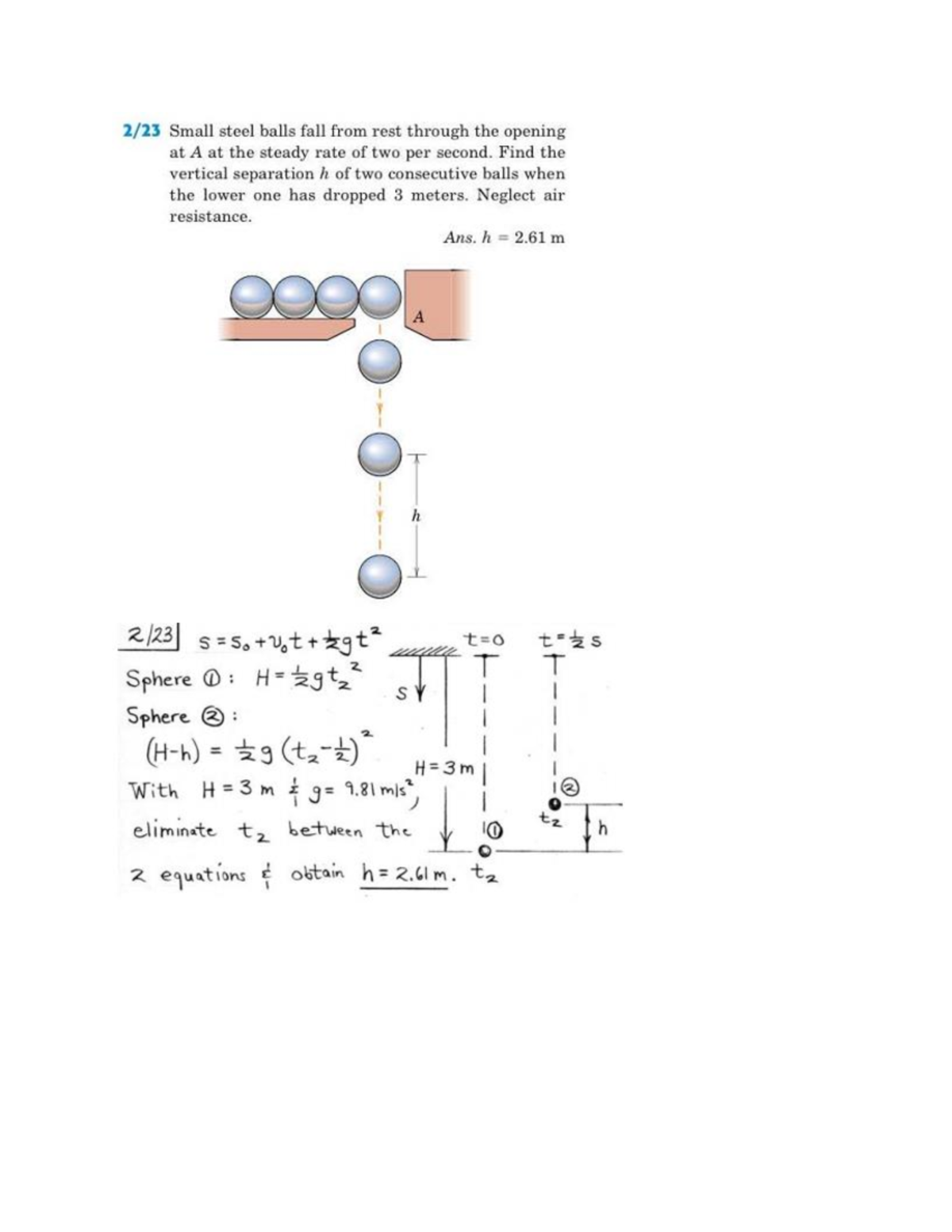 Work Sheet Answ - dsgWHYWRHRS - 1/1! Small steel balls fall from rest ...