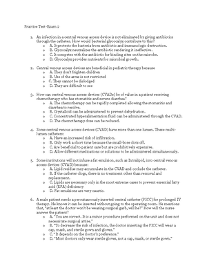 Exam #2 practice questions- gas exchange and oxygenation - A nurse is ...