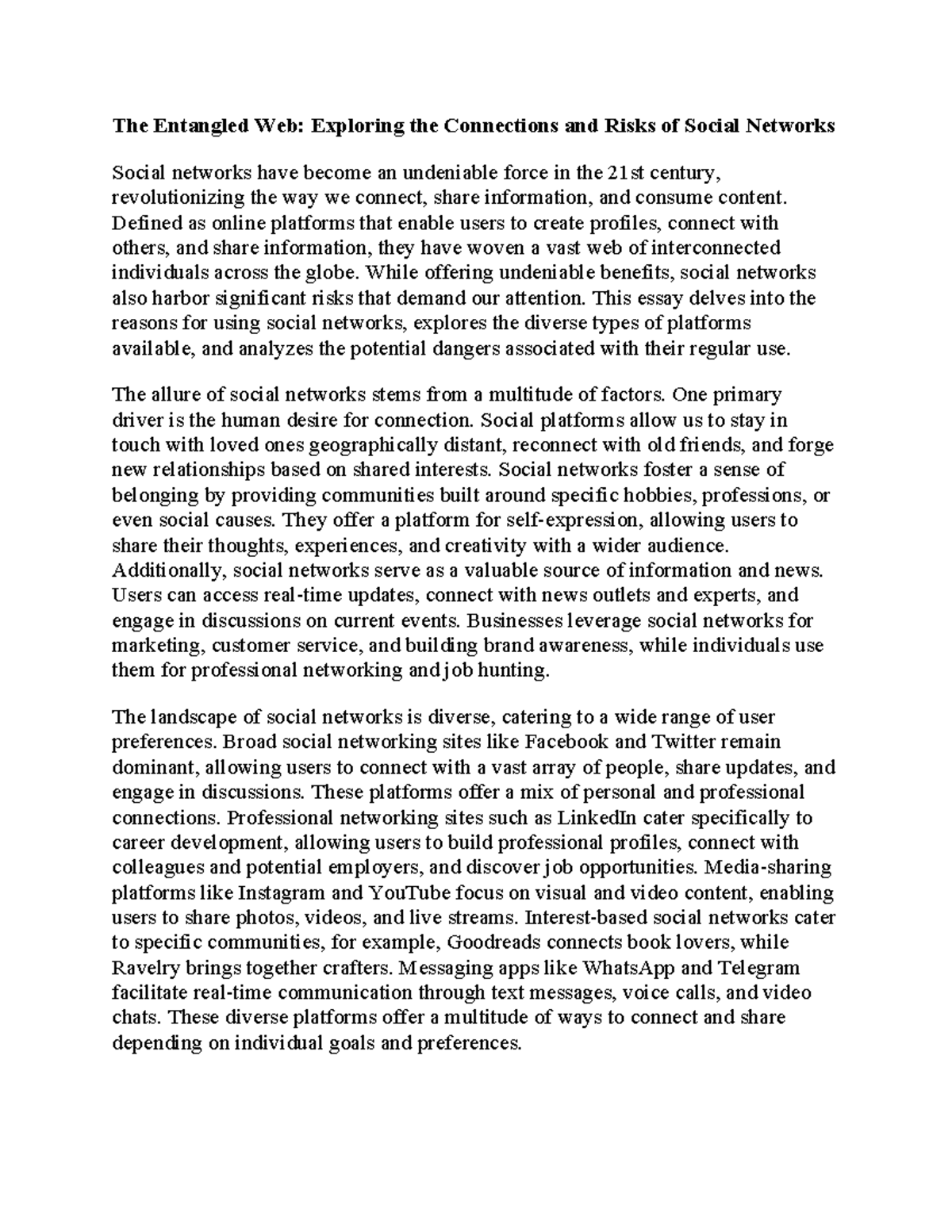 Connecting - becoming a citizenship - The Entangled Web: Exploring the ...