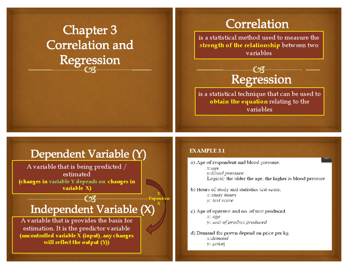 Sta104 chapter 3 correction n progression - is a statistical method used to measure the strength ...