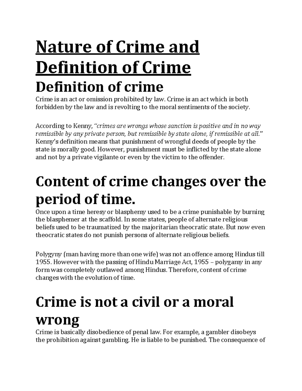 IPC ALL - Textbook on the Indian Penal Code - Nature of Crime and ...