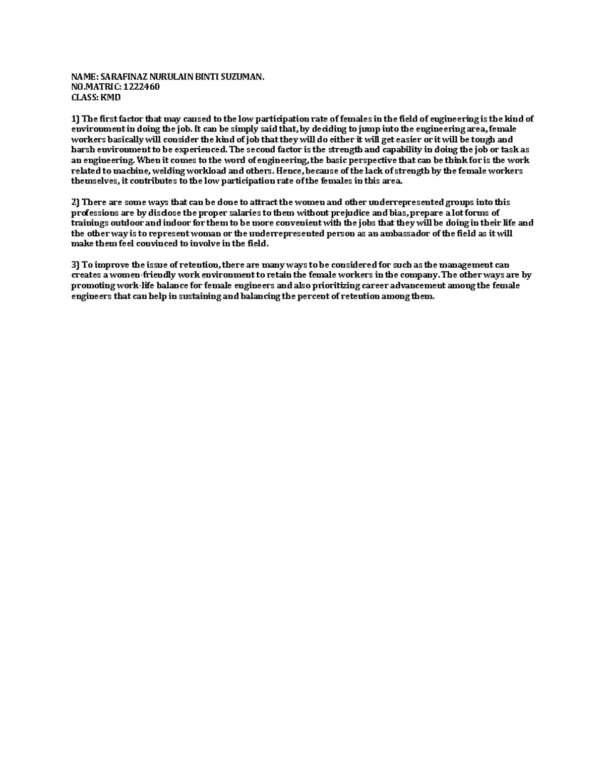 Answer CASE Incident (C2) - NAME: SARAFINAZ NURULAIN BINTI SUZUMAN. NO ...