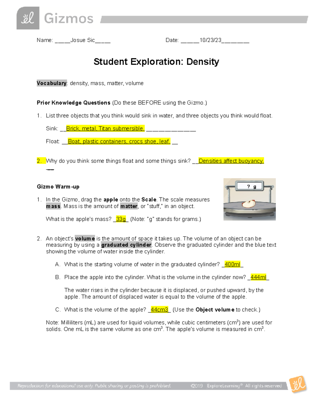 Gizmos Density SE Name Josue Sic Date 10 23 23 Student gizmos-density-se-name-josue-sic-date-10-23-23-student