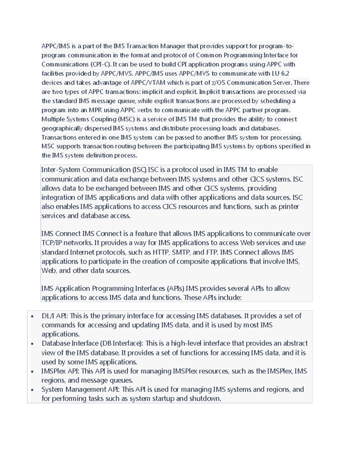 Overview of IMS Transaction Manager and Communication Protocols - APPC/IMS is a part of the IMS ...
