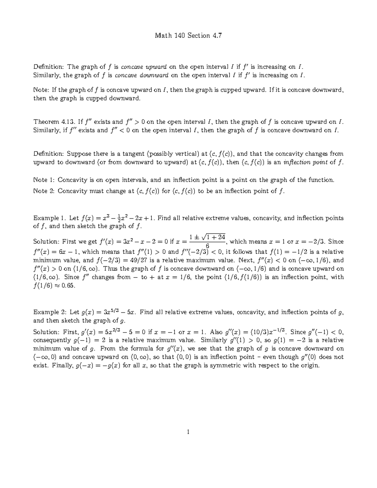 M140 S4 - Denny Gulick practice problems - Math 140 Section 4 ...