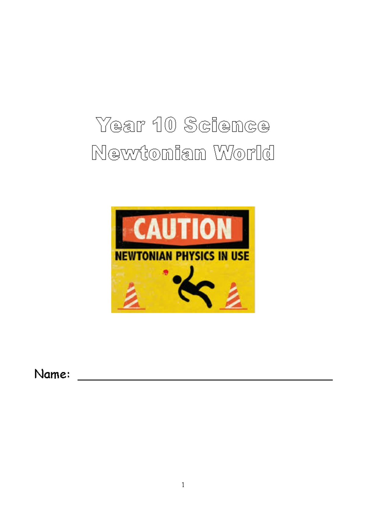 Newtonian Physics Workbook - Name ...