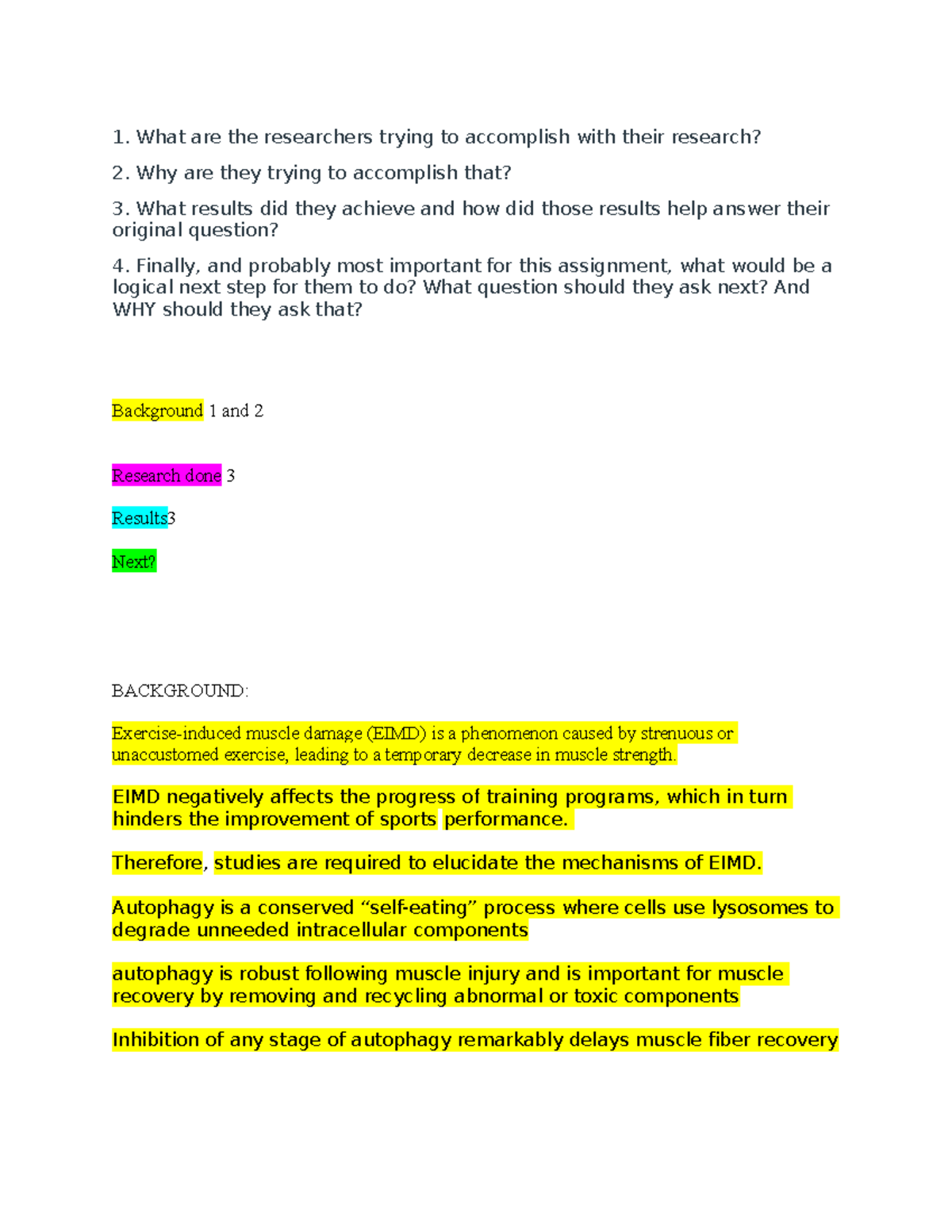 Cell Bio Assignment 2 Research - BIOL 4100 - Studocu