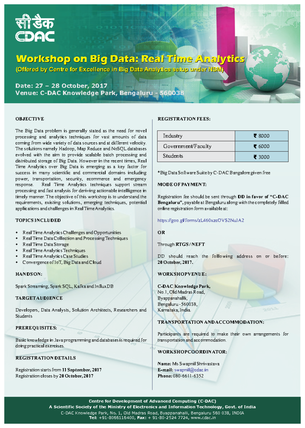 Realtime Anlytics Brochure 2017 - Workshop on Big Data: Real Time ...