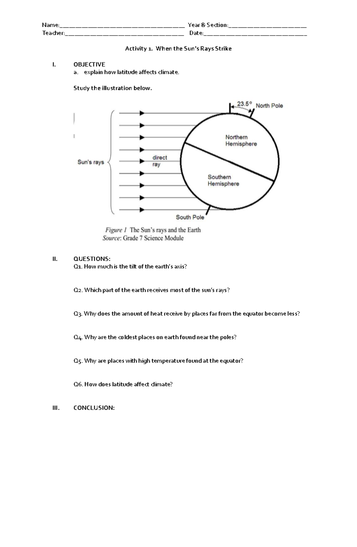 Climate Activities - Teacher ...