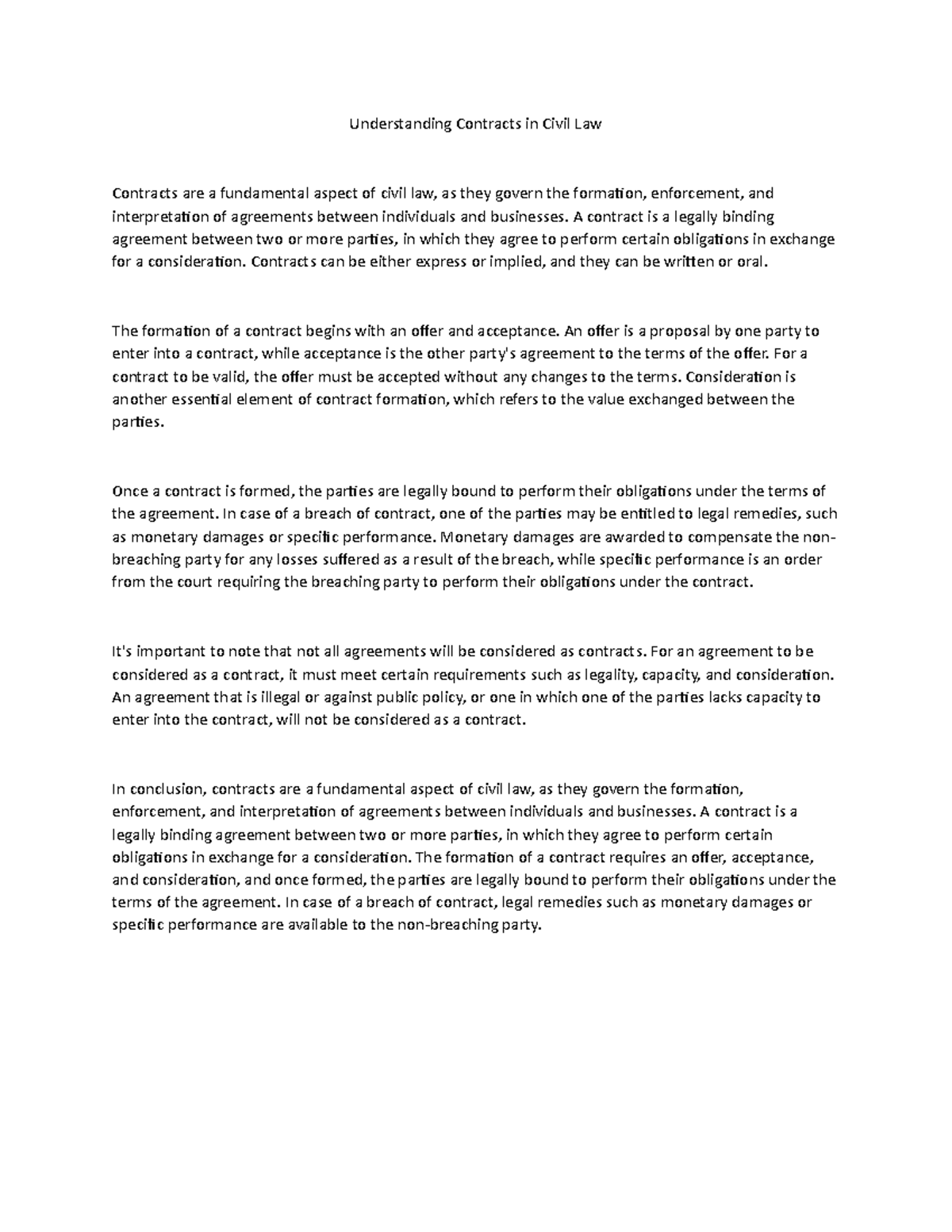 Understanding Contracts in Civil Law - Understanding Contracts in Civil ...