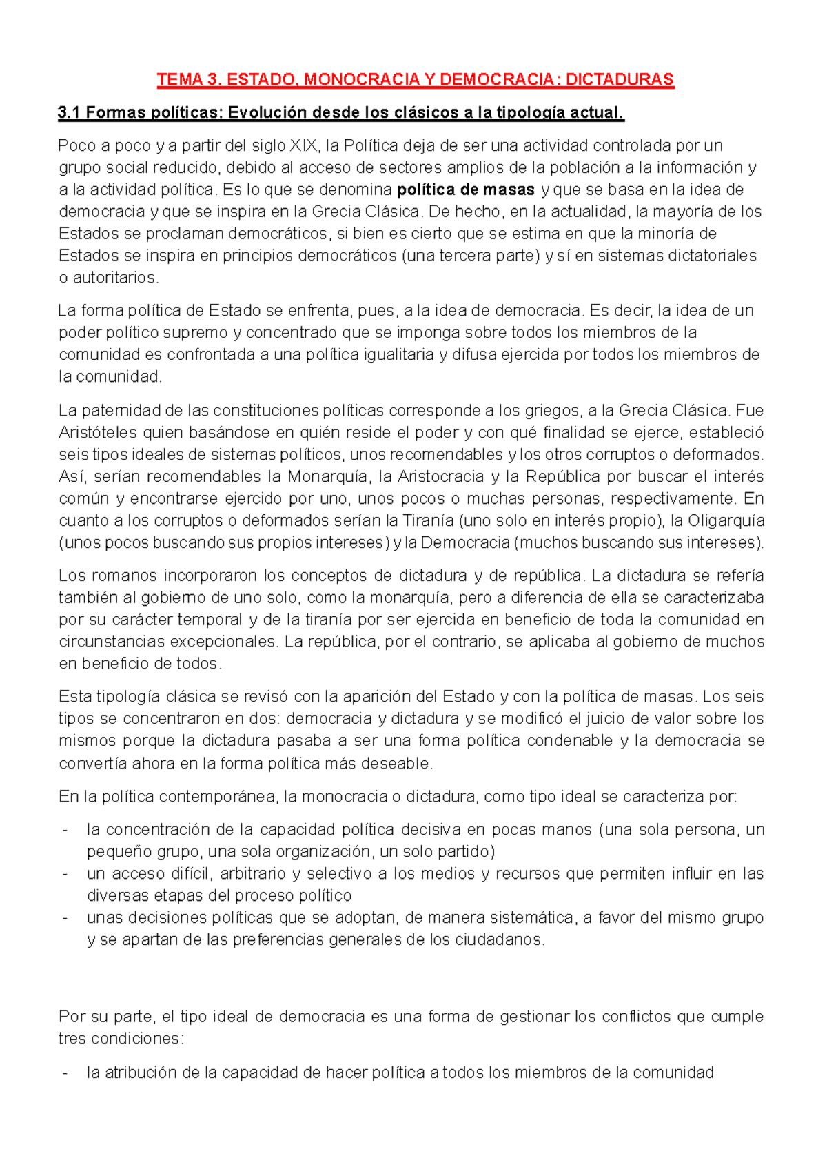 TEMA 3 Dictaduras - ... - TEMA 3. ESTADO, MONOCRACIA Y DEMOCRACIA ...