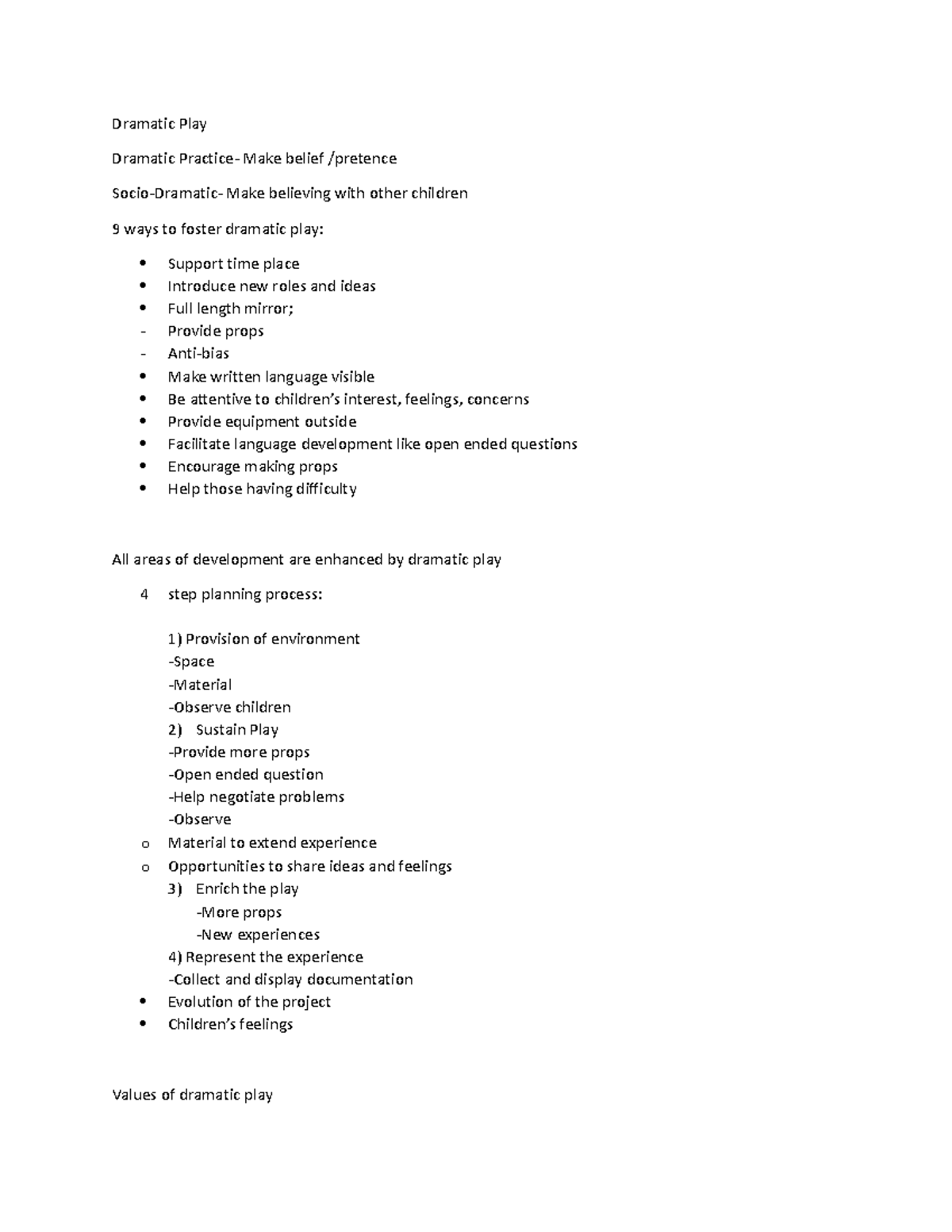 Dramatic play - notes - Dramatic Play Dramatic Practice- Make belief ...