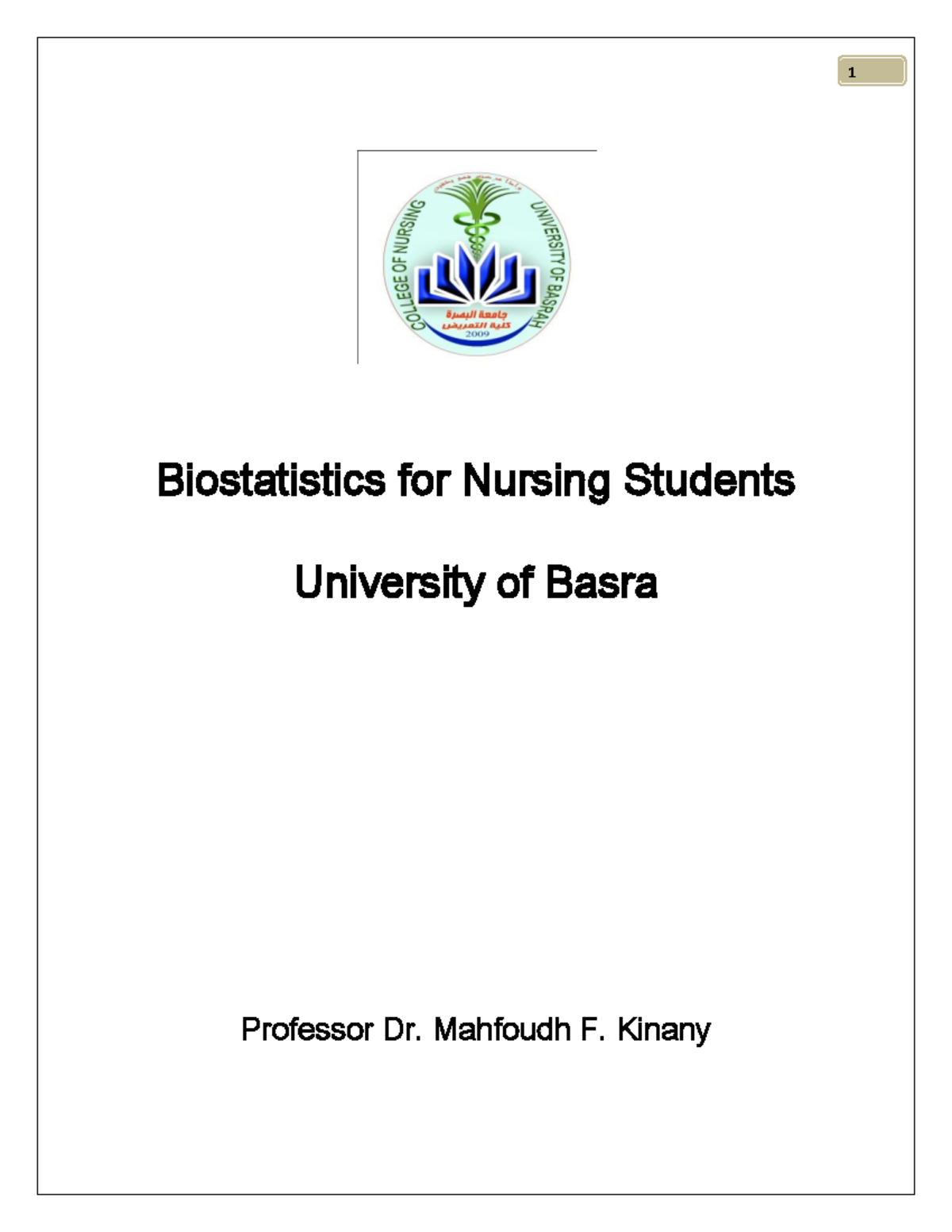 Statistic new 2019 - For nursing - Biostatistics for Nursing Students ...
